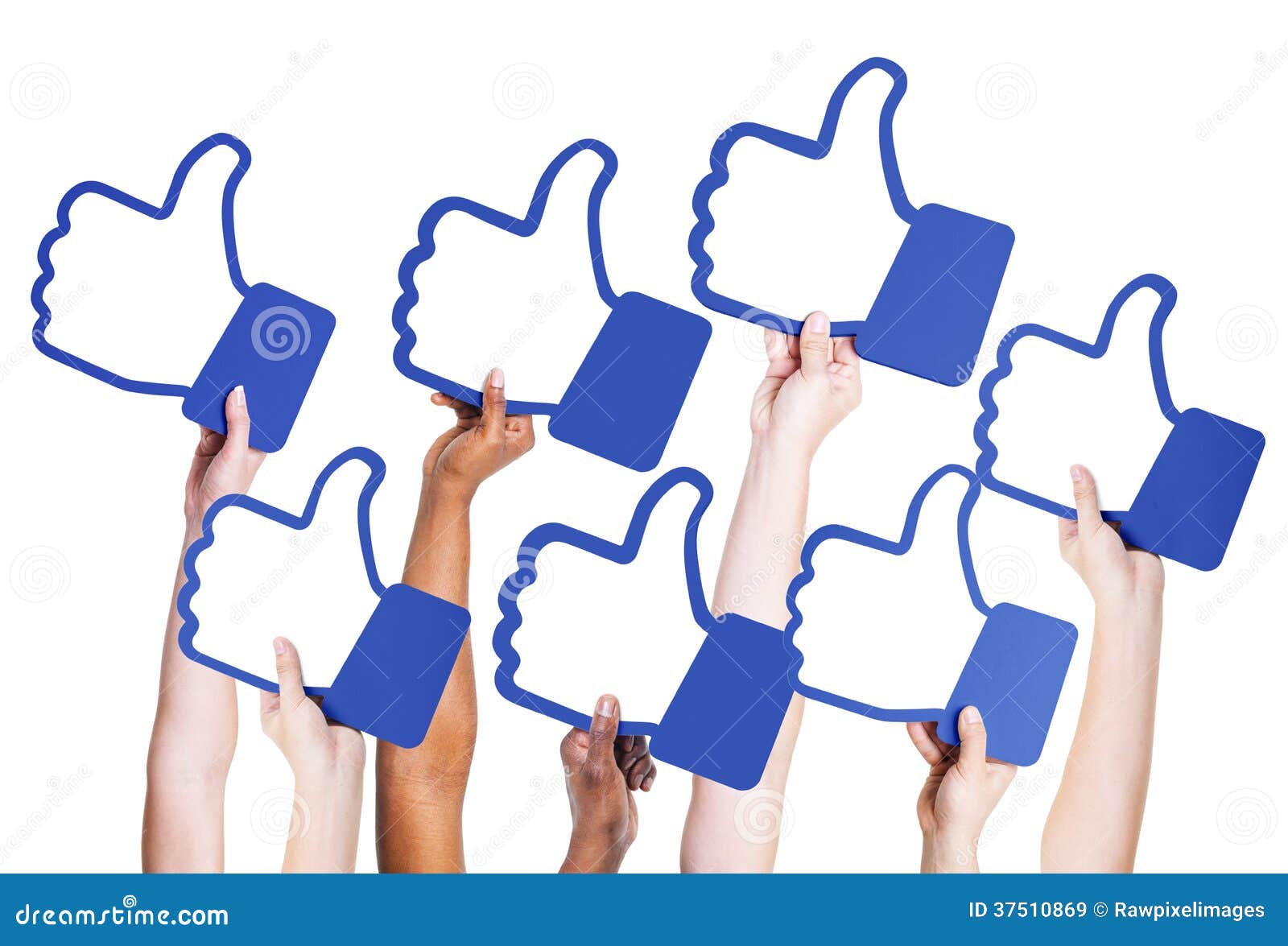 Human Hands Holding Like Icons Stock Image - Image of networking ...