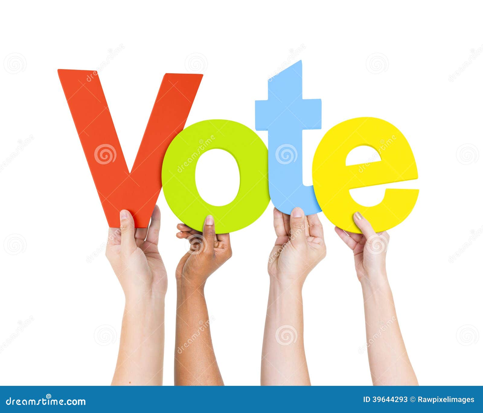 Human Hands Holding Word Vote Stock Image - Image of decent, ethnicity ...