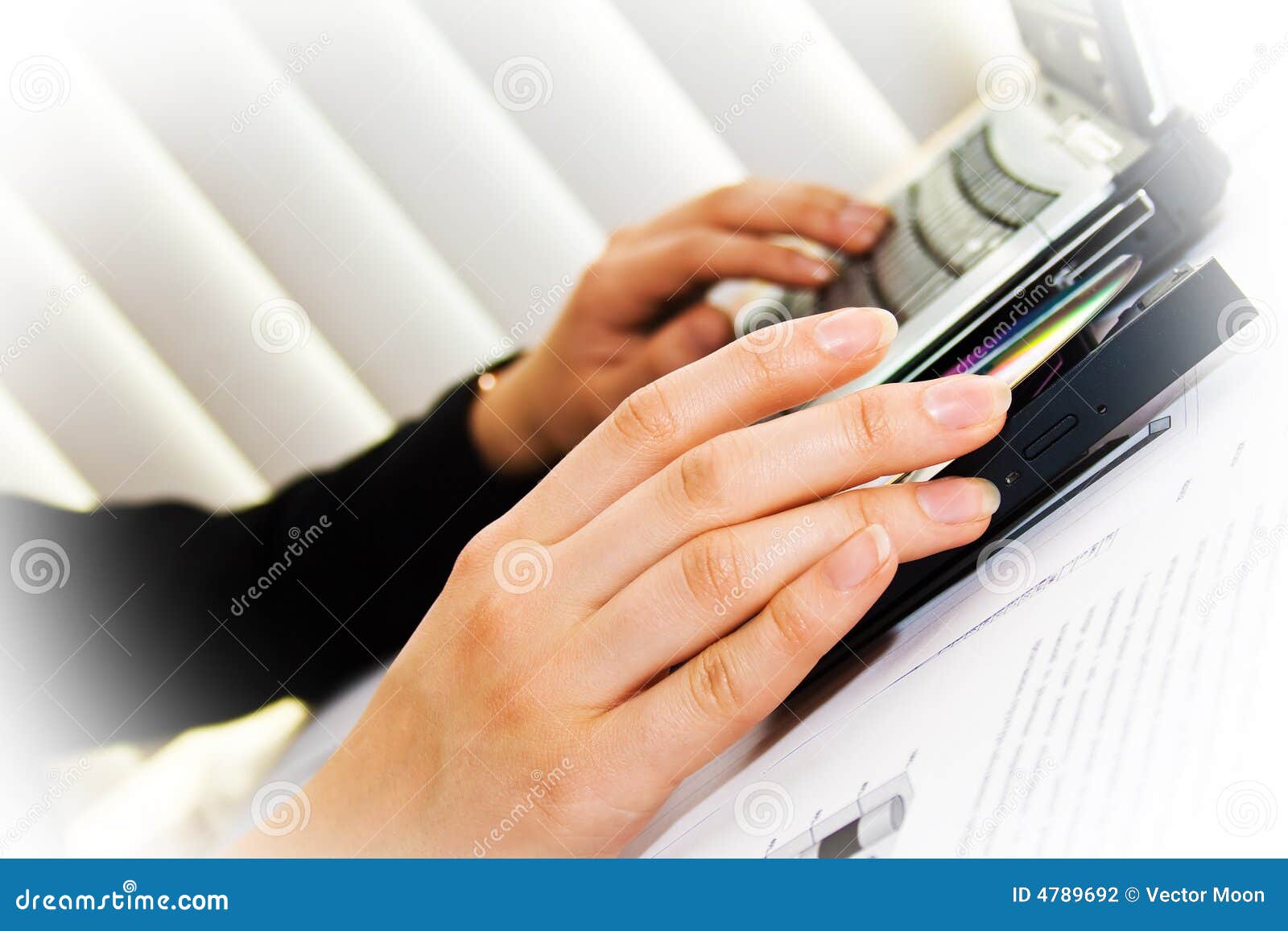 Human hands and laptop stock photo. Image of keyboard - 4789692