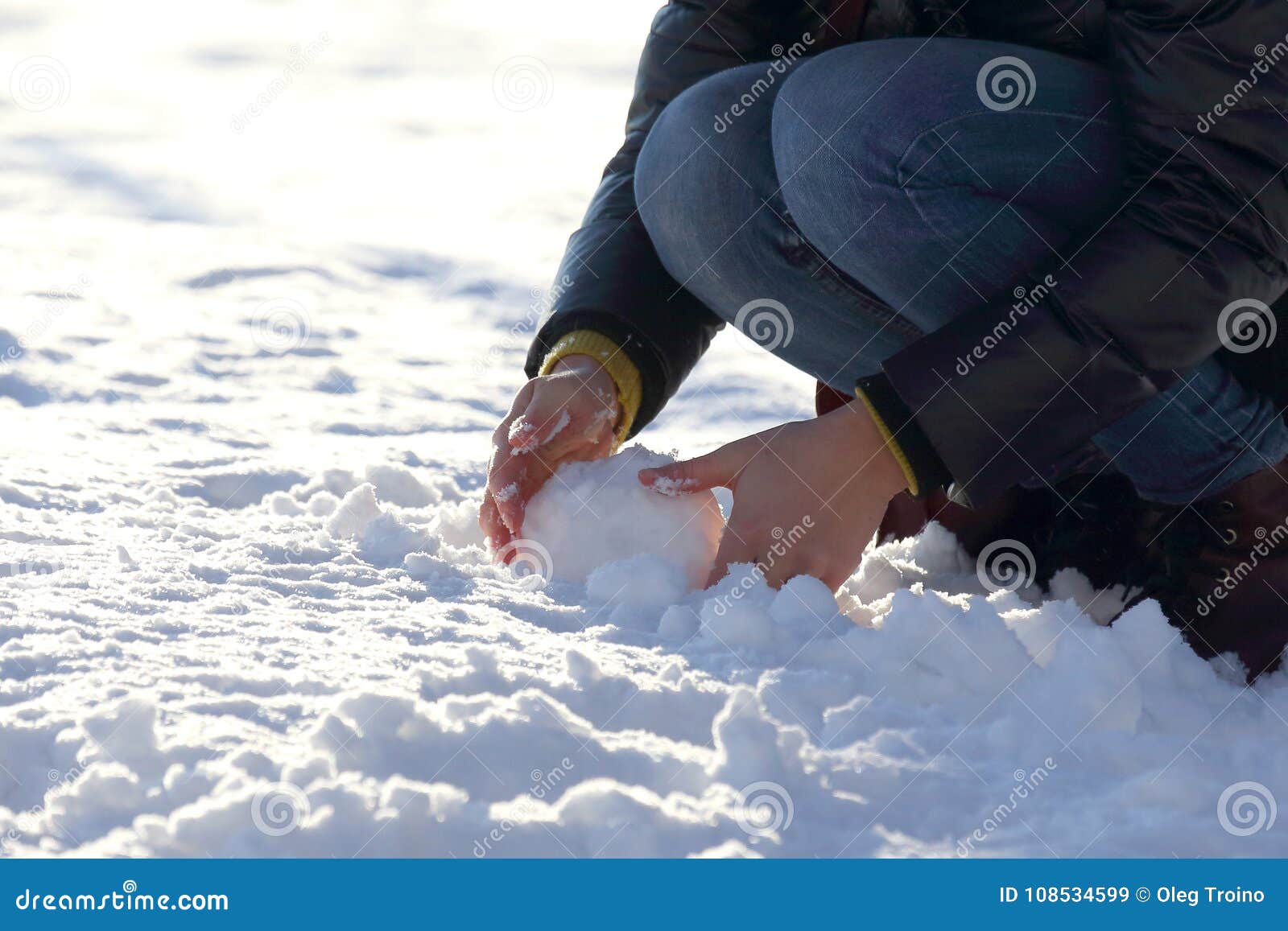 Human Hands Molded the Snow in Winter Stock Image - Image of snow ...
