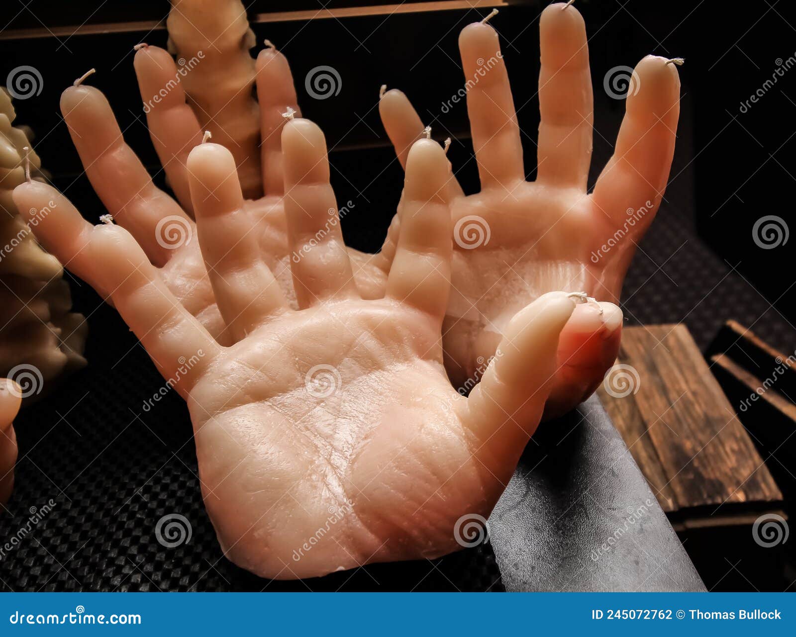 Human Hands with Open Palms on Display Stock Photo - Image of wicks ...