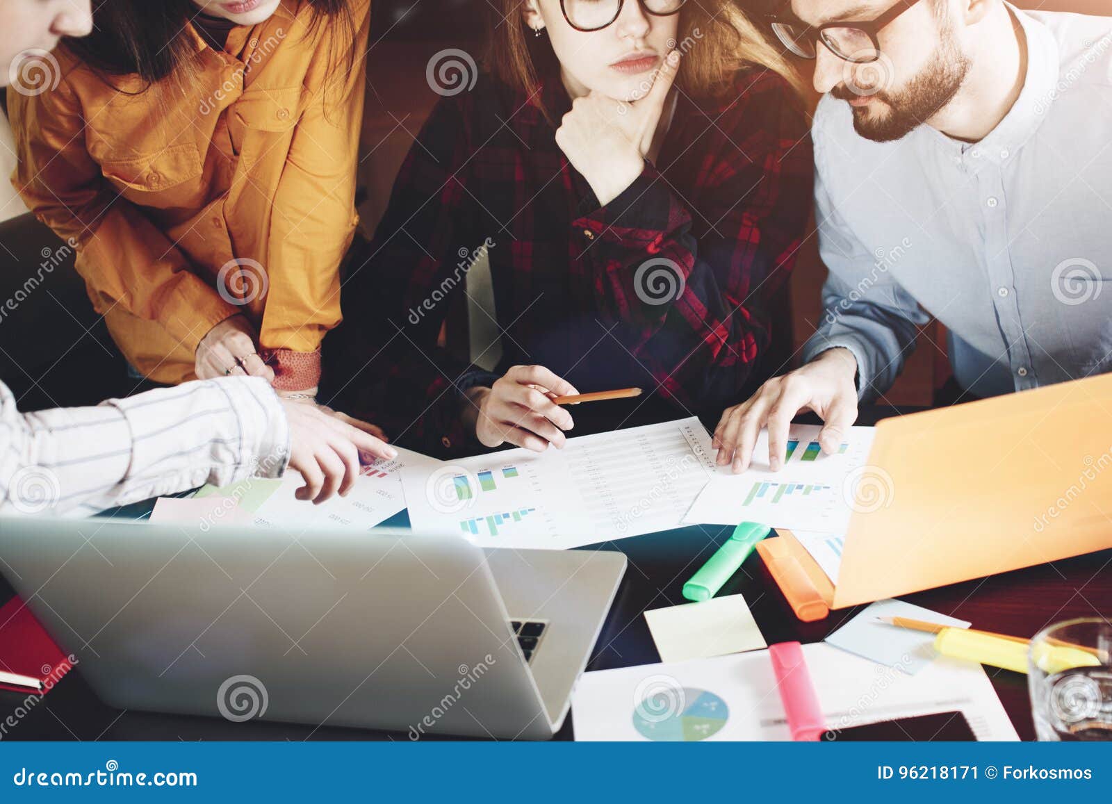 Human Hands with Paper, Gadget and Notebook during Discussion in Stock ...