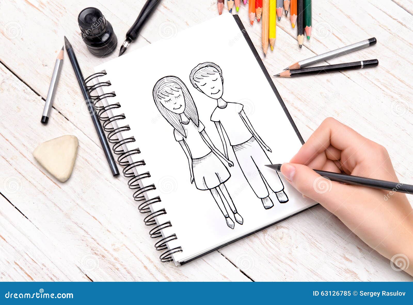 Pencil Draws Line With Ruler Stock Photography | CartoonDealer.com ...