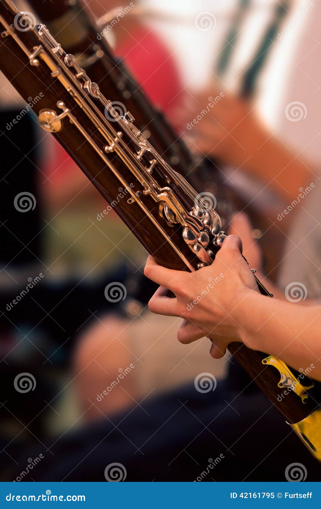 Human Hands Playing the Bassoon Stock Image - Image of expressing ...