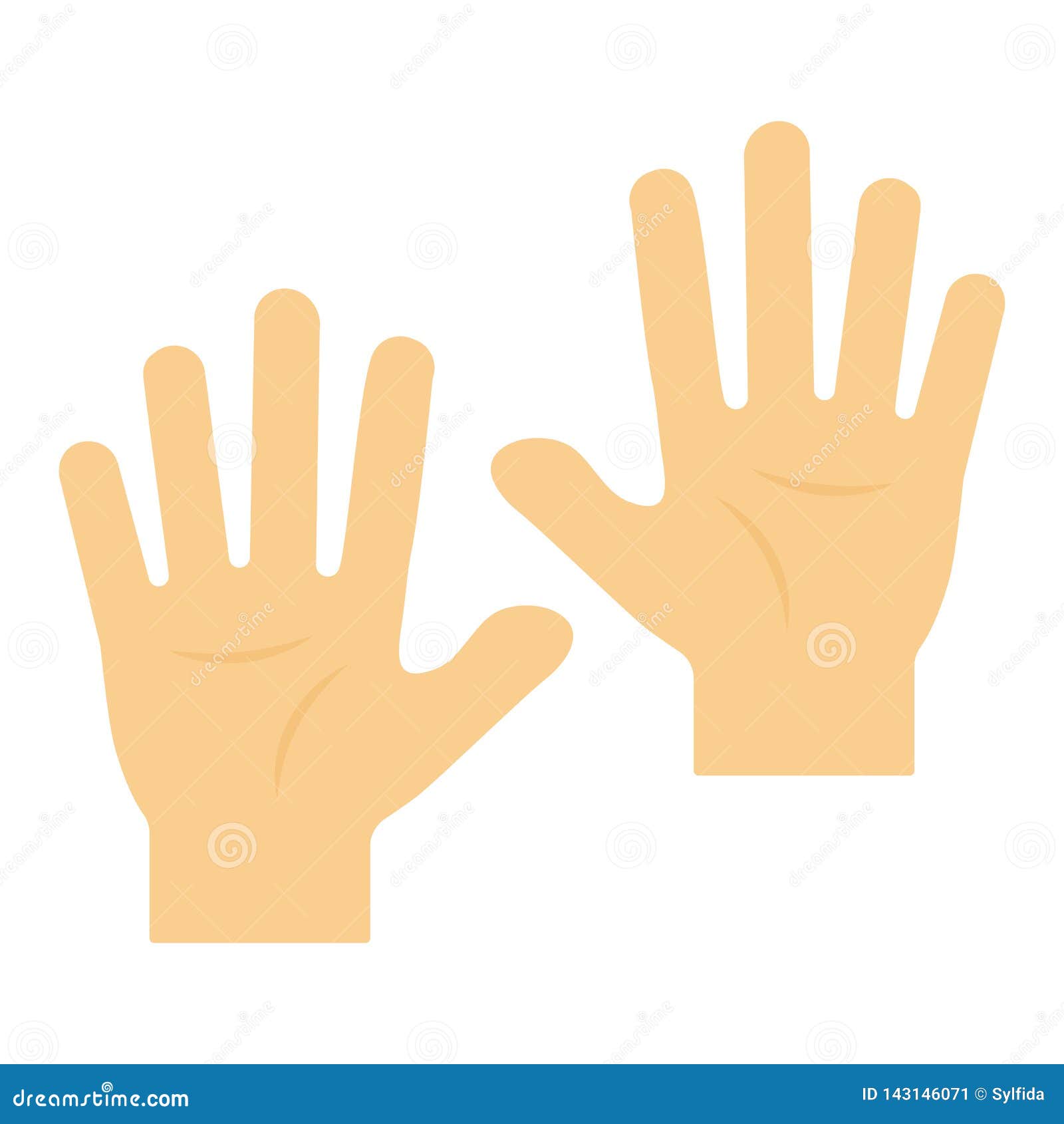 Human Hands Print, Palms. Vector Illustration Stock Illustration ...
