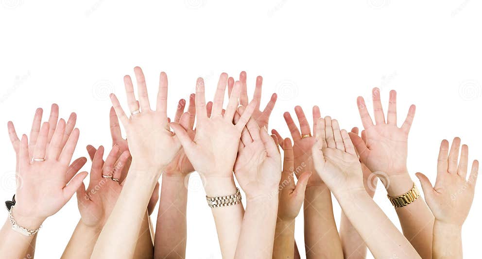 Human Hands Raised stock photo. Image of selective, finger - 18924482