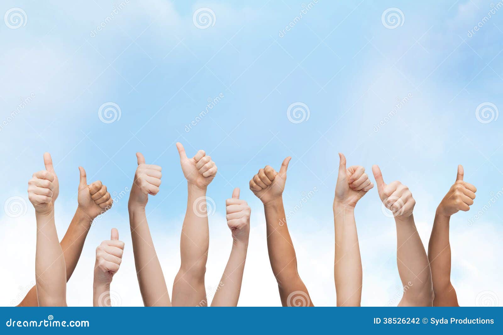Human Hands Showing Thumbs Up Stock Photo - Image of arms, multiracial ...