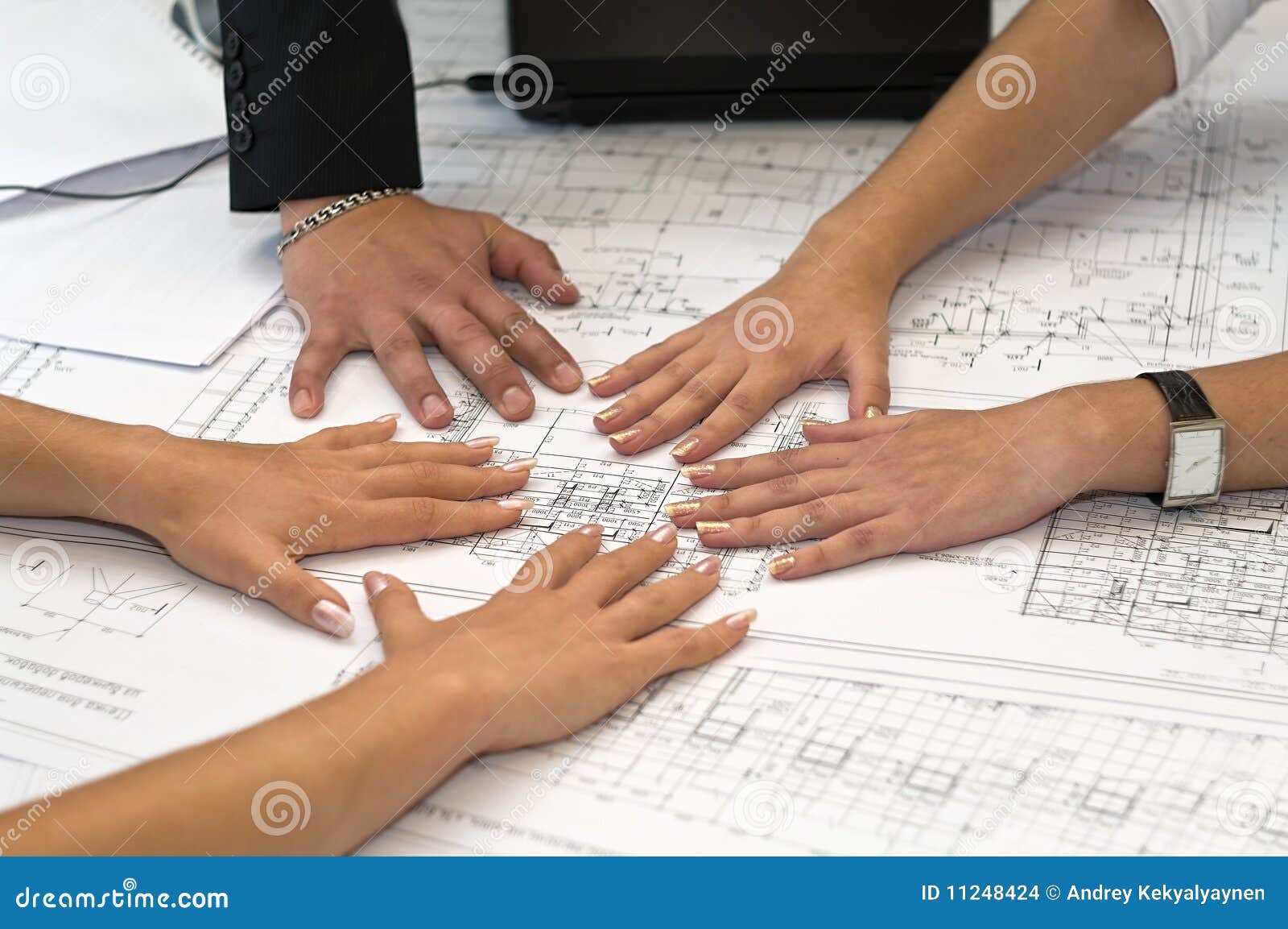 Human hands on a table stock photo. Image of connection - 11248424