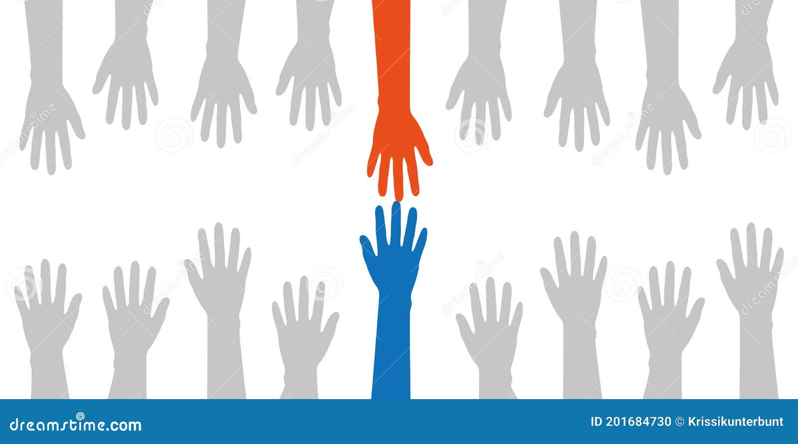 Human Hands with Tolerance Concept Isolated on White Stock Vector ...