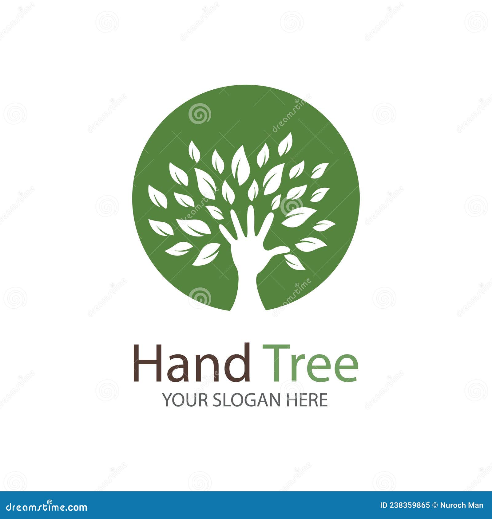 Human Hands and Tree with Green Leaves. Logo Symbol Icon Illustration ...