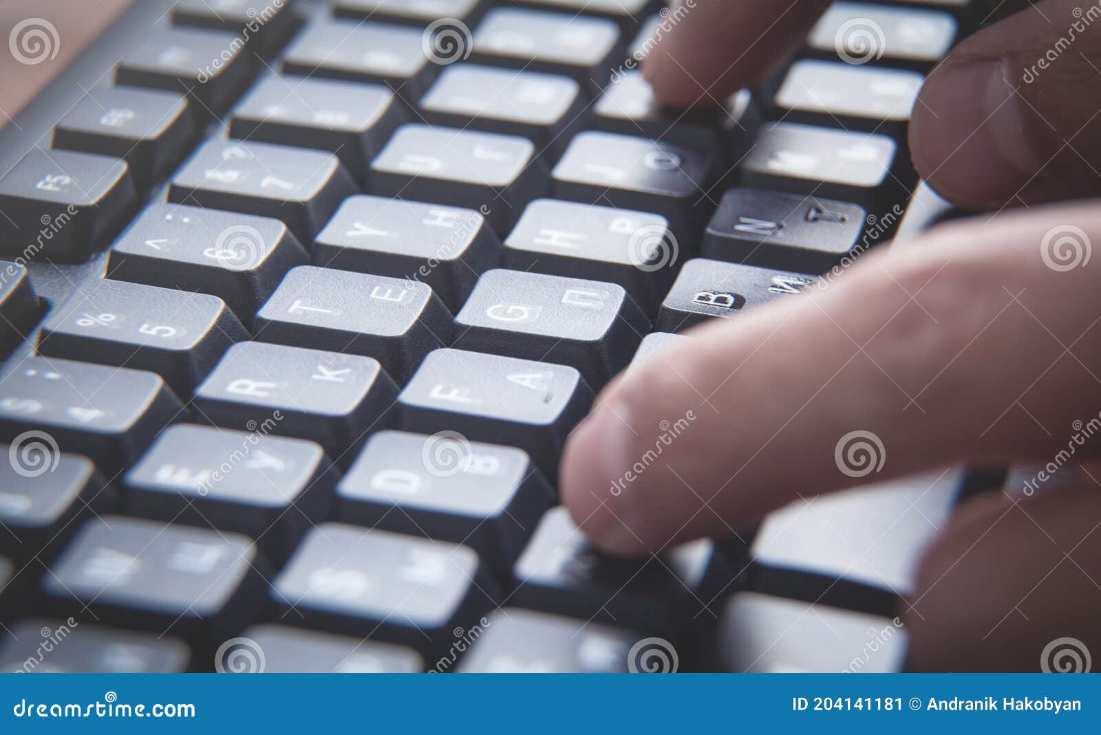 Human Hands Typing on Computer Keyboard Stock Image - Image of internet ...