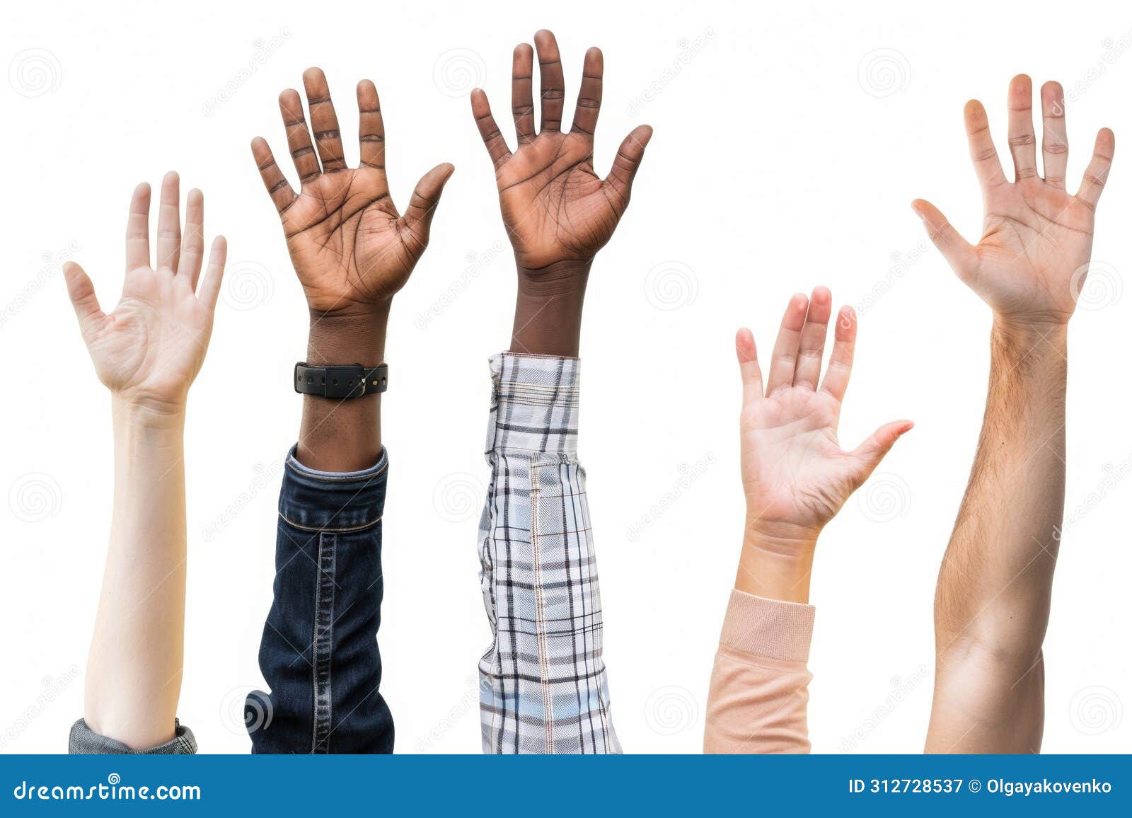 Human Hands Up, Voting Concept Stock Illustration - Illustration of ...