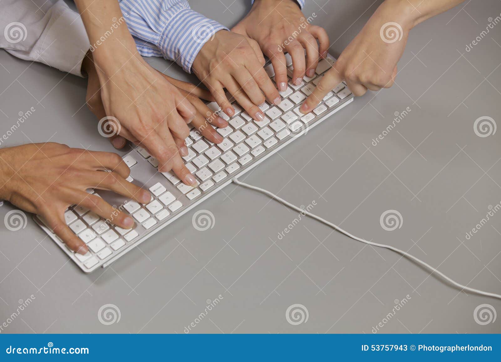 Human Hands Using Computer Keyboard Stock Image - Image of people ...