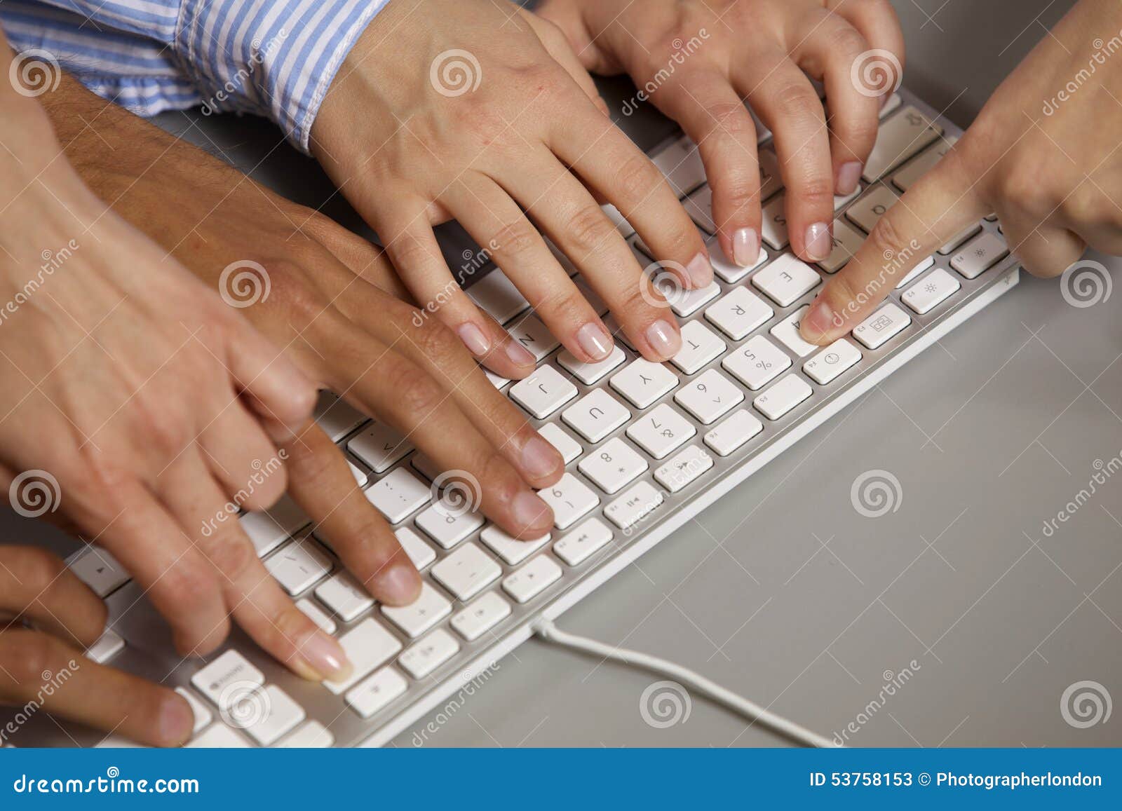 Human Hands Using Computer Keyboard Stock Image - Image of ideas ...