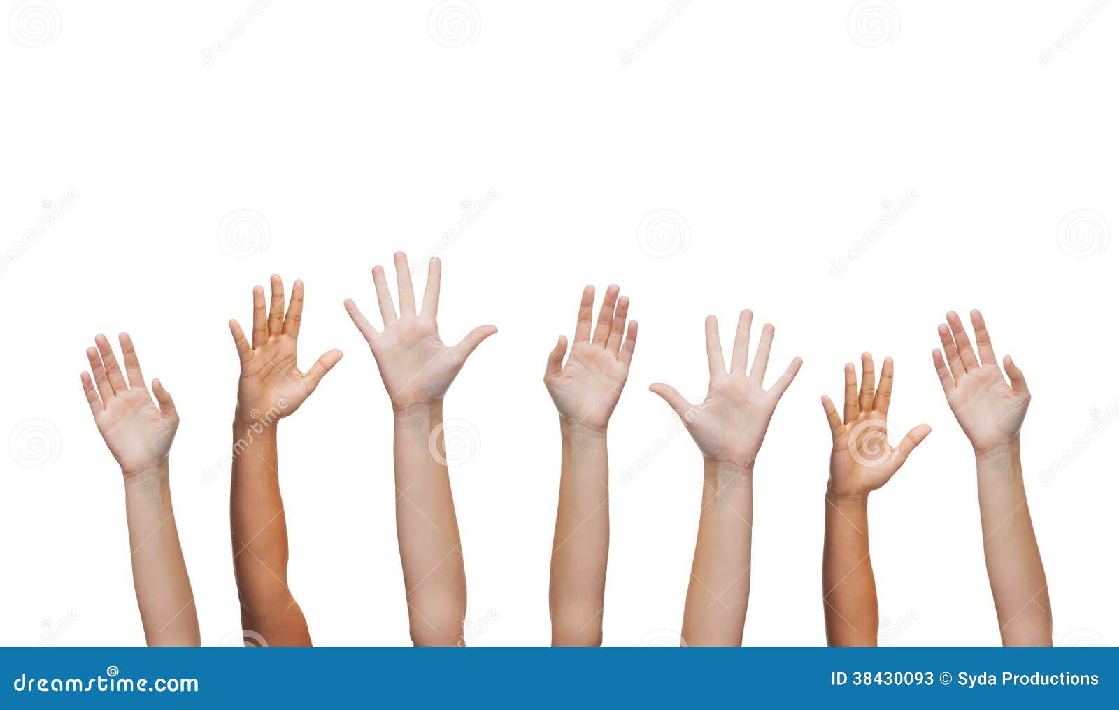 Human hands waving hands stock image. Image of five, group - 38430093
