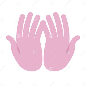 Human Hands on White Background Stock Vector - Illustration of sign ...
