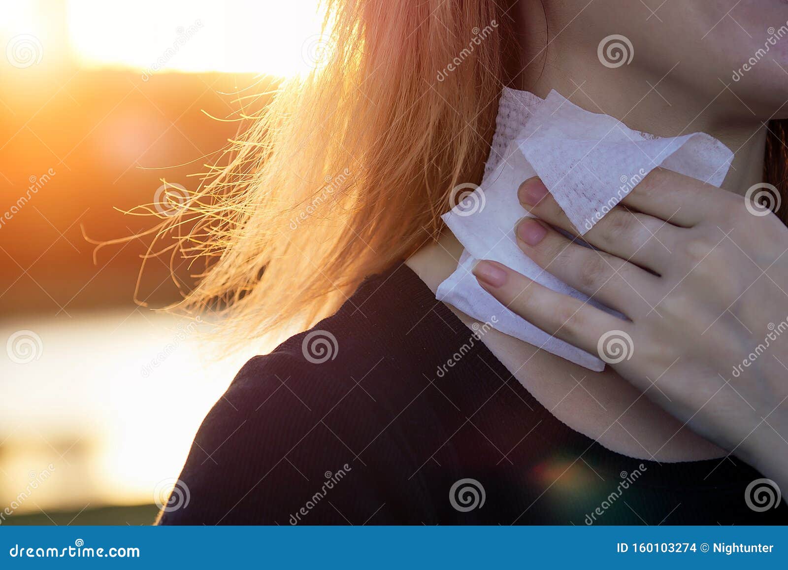 Human Hands Wipe with a Wet Napkin Body Part Stock Photo - Image of ...