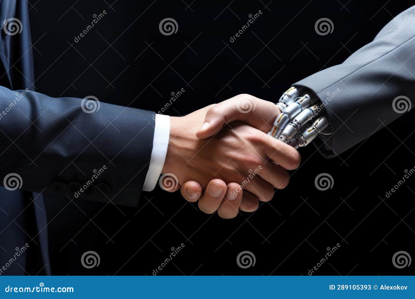 Human Handshaking With A Robotic Hand Stock Image | CartoonDealer.com ...