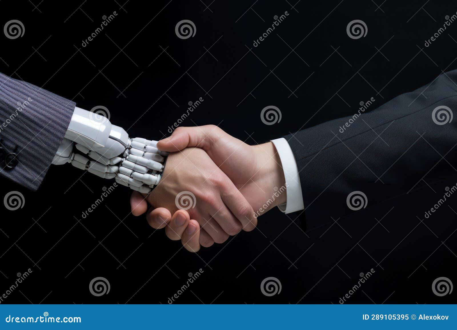 Human Handshaking With A Robotic Hand Stock Image | CartoonDealer.com ...