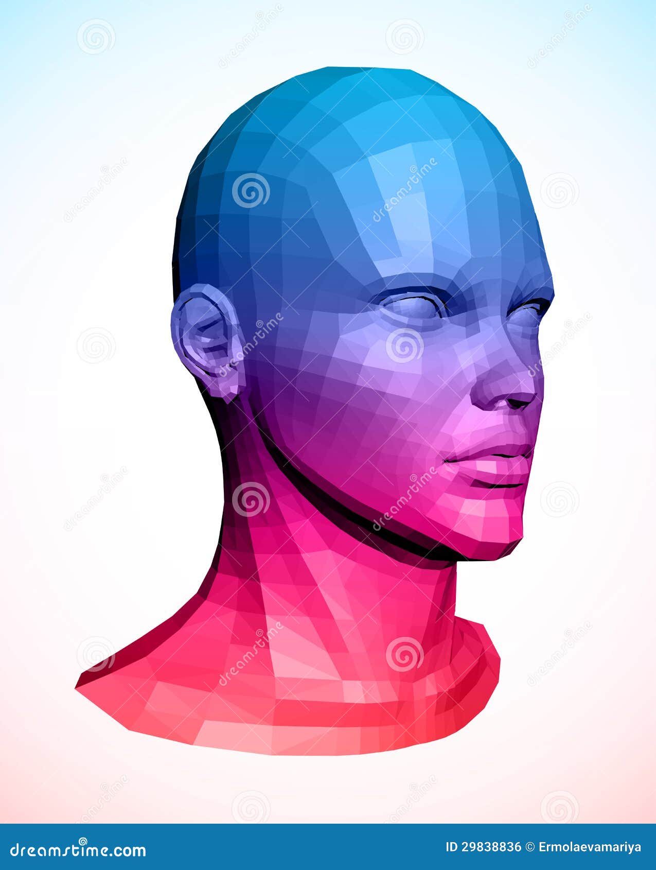 Human Head. Abstract Vector Illustration Stock Vector - Illustration of ...