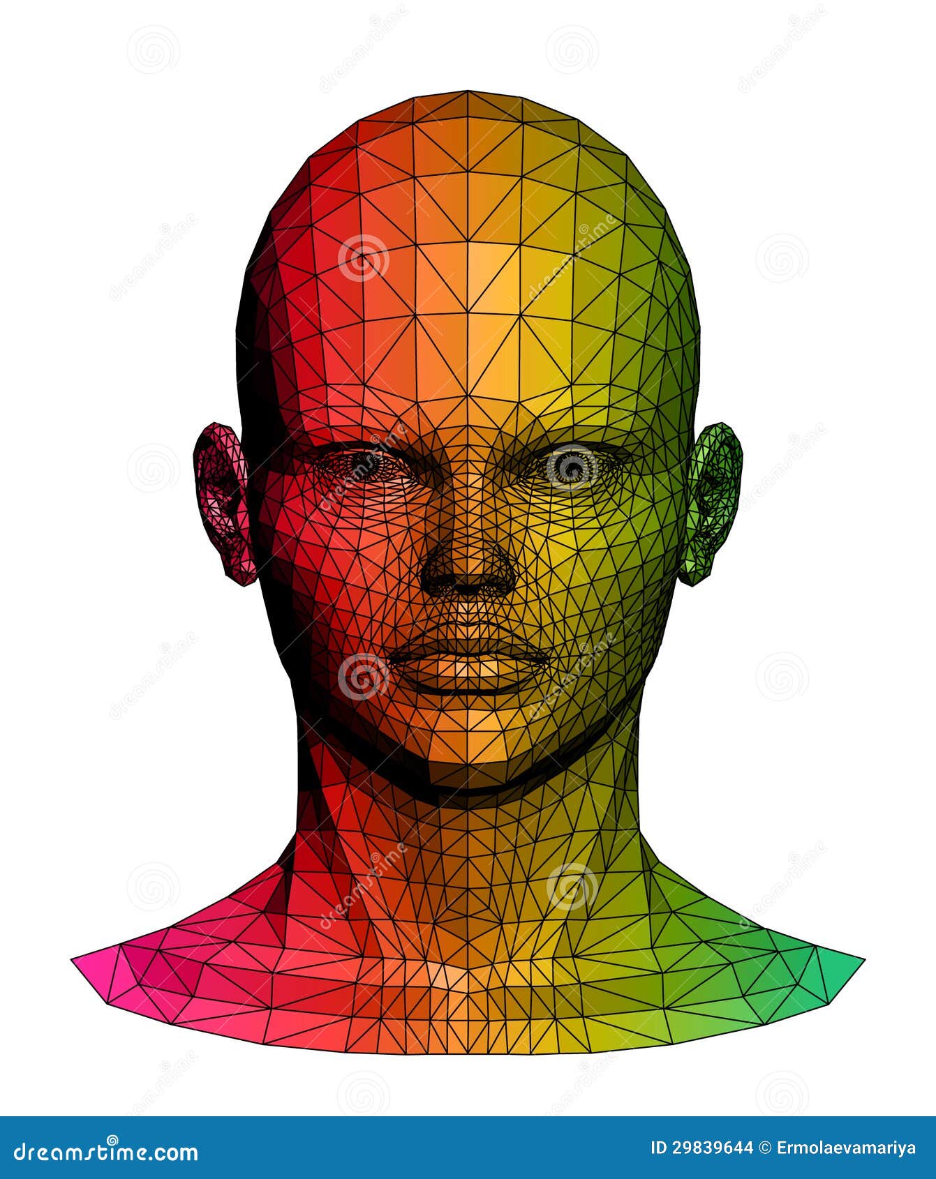 Human Colorful Head. Vector Illustration Stock Vector - Illustration of ...
