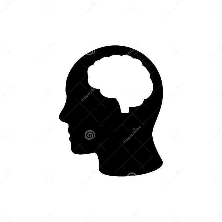 Human Head with Brain. Anatomical Structure and Weak Mind Stock Vector ...