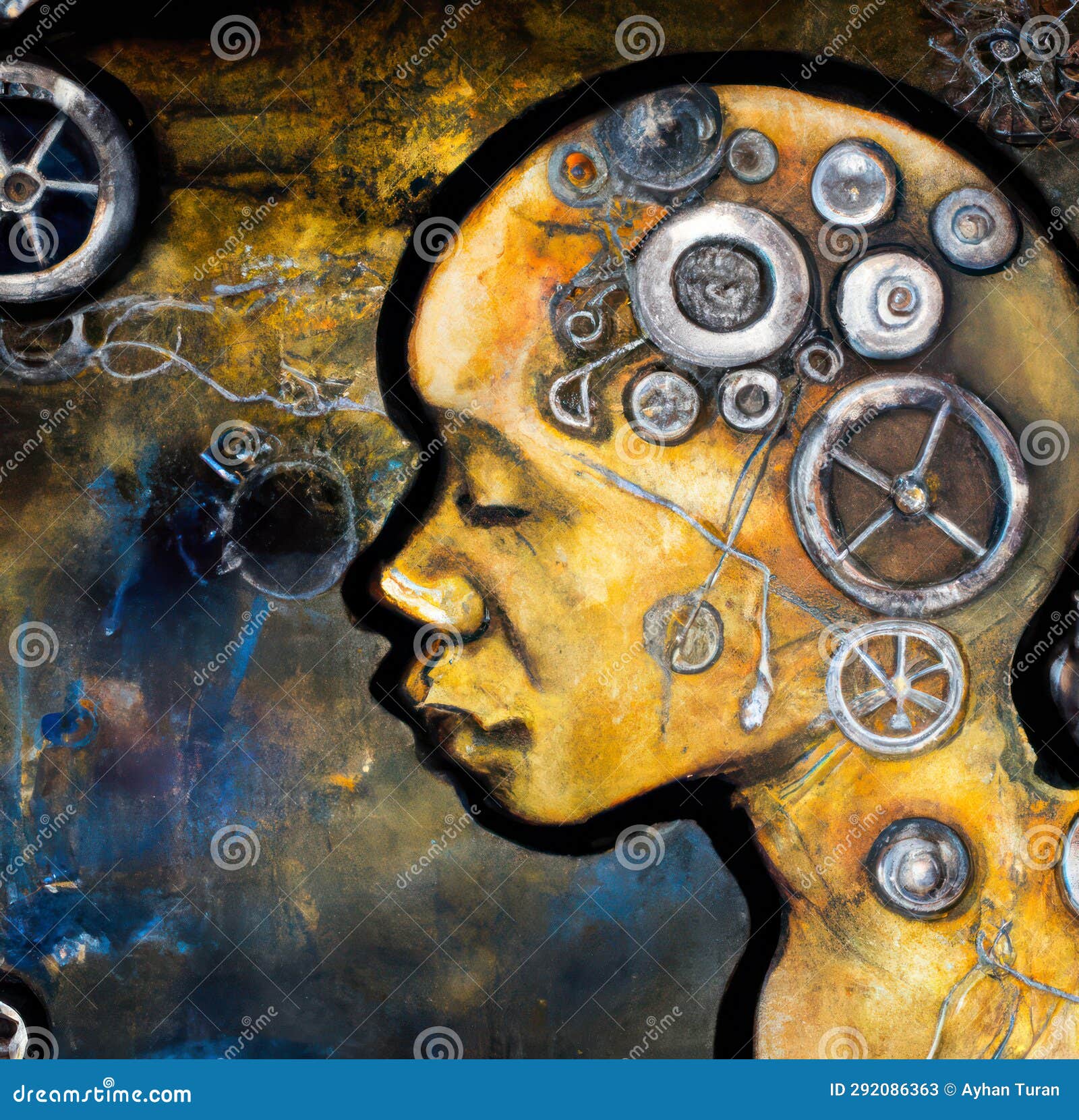 Human Head , Brain and Gears . Confusion Ideas Concept Stock ...