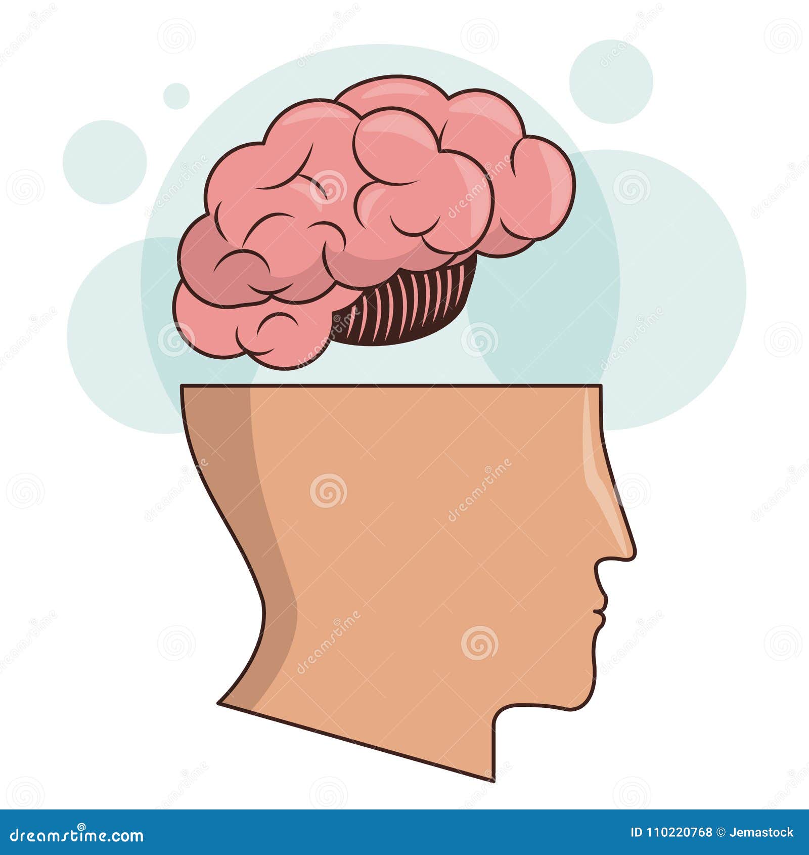 Big Brain Man & Memory Desorders Vector Illustration | CartoonDealer ...