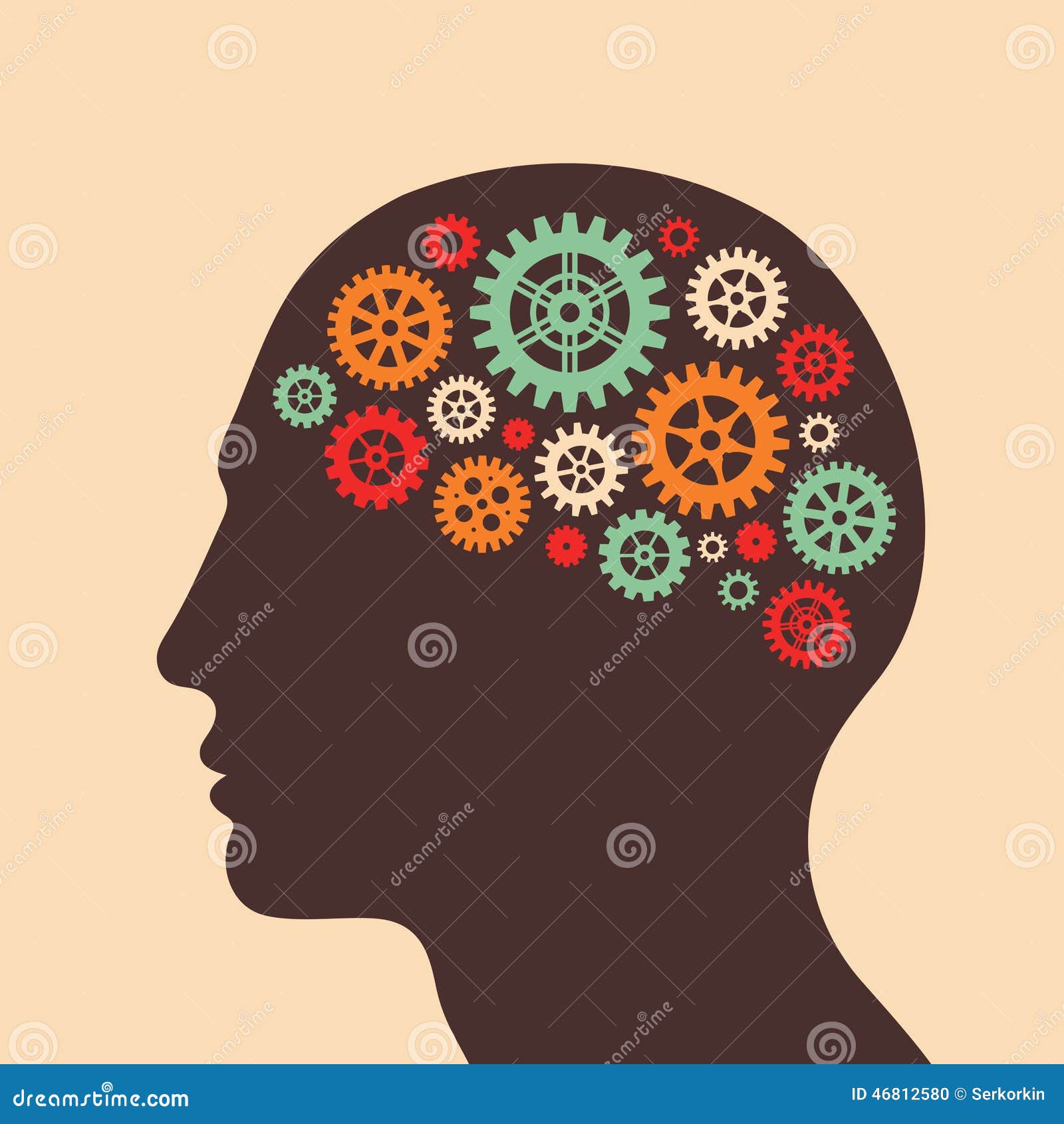 Process Of Brain Activity Vector Illustration | CartoonDealer.com ...