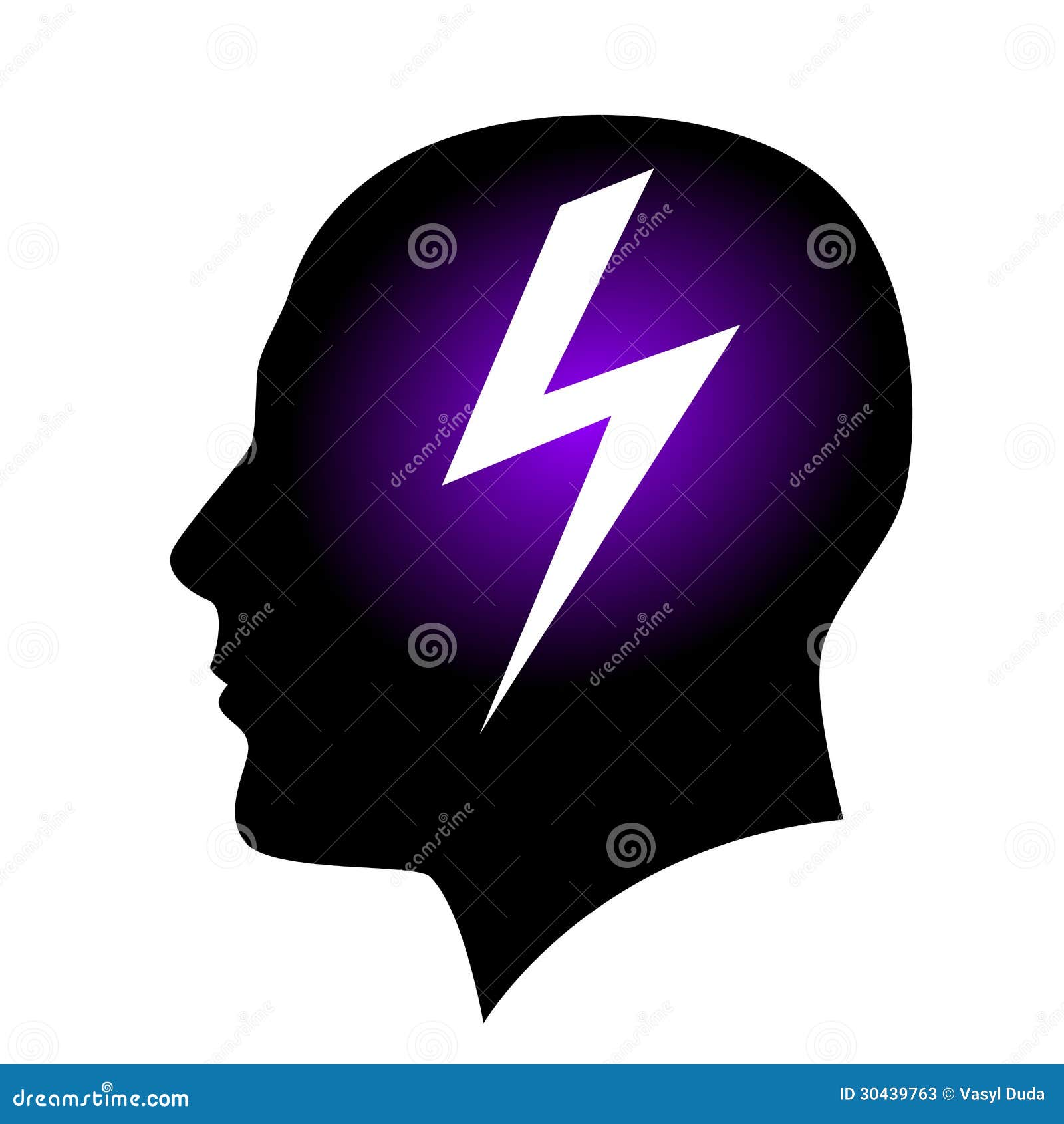 Human head brainstorming stock vector. Illustration of brain - 30439763