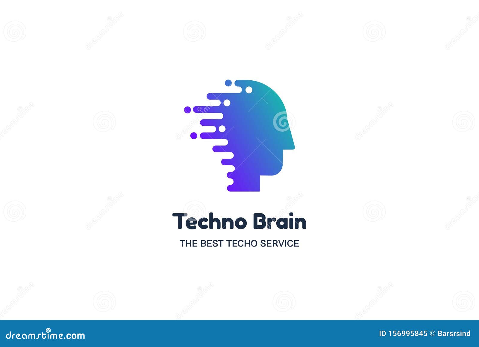 Human Head and Chip Techno Brain Multimedia Logo Stock Illustration ...