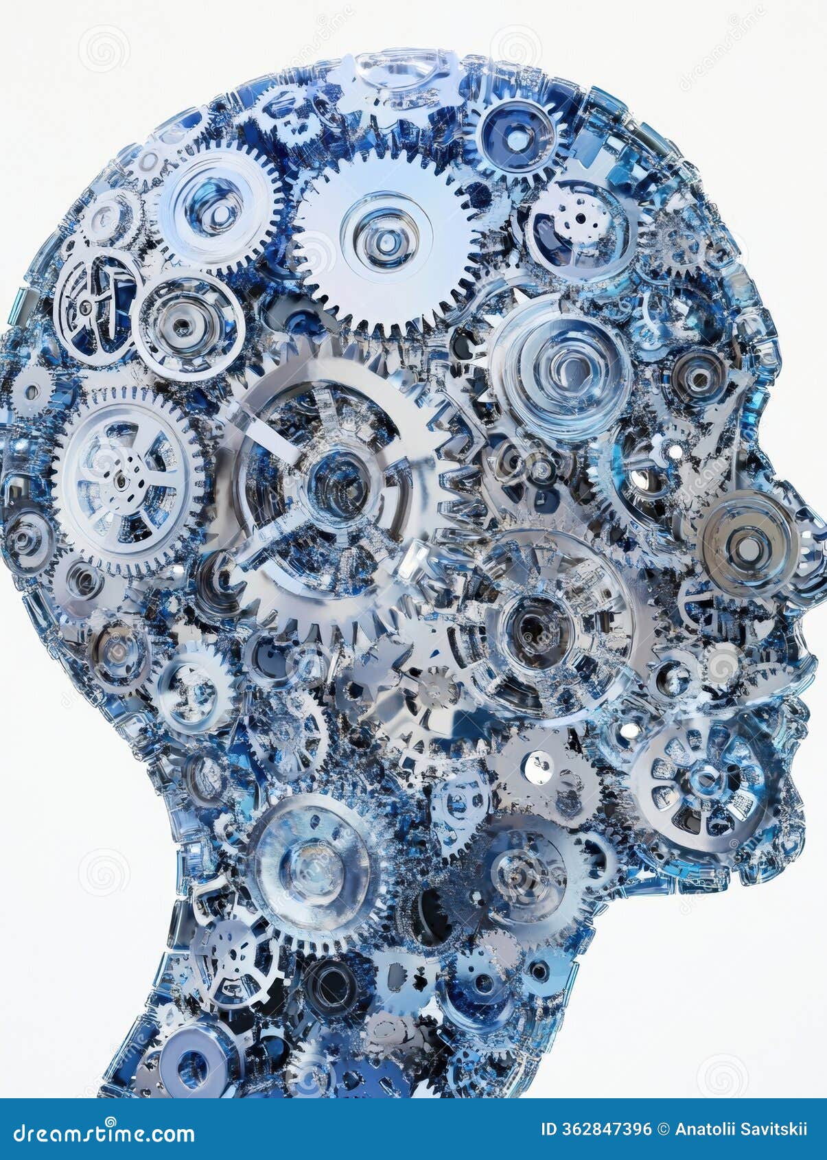 Human Head Contour is Filled with Interlocking Gears and Cogs ...