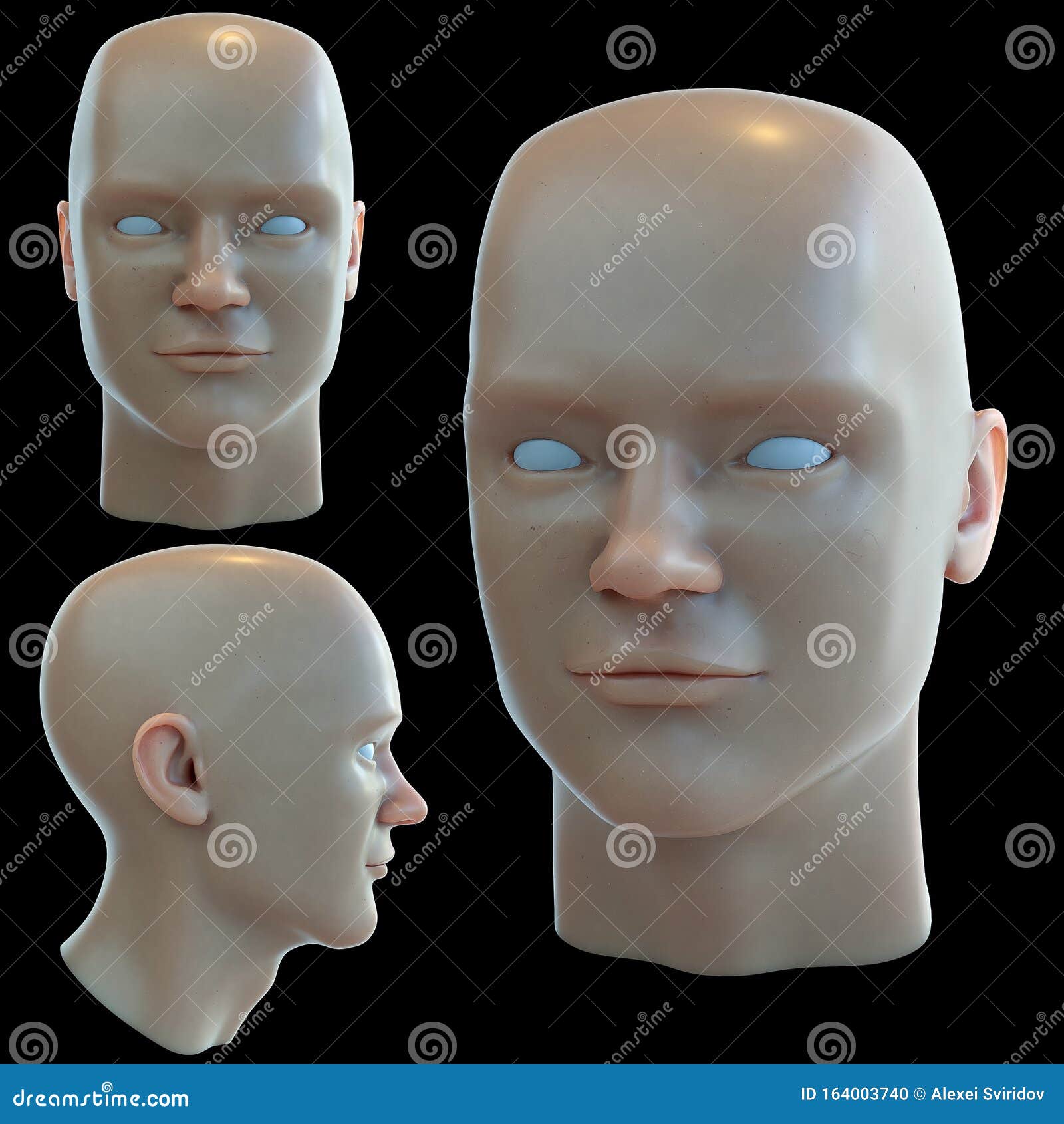 Human head stock illustration. Illustration of portrait - 164003740