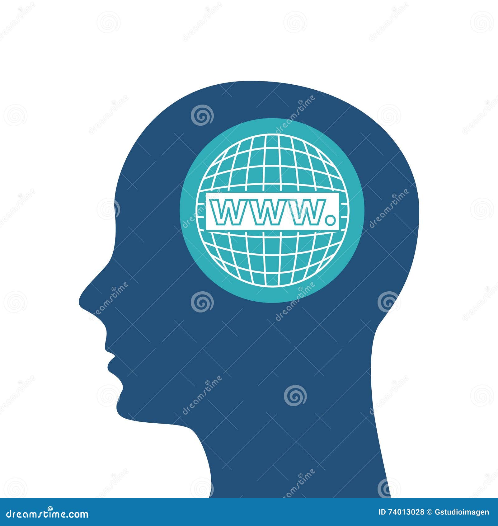 Human Head Design. Creativity and Think Concept. Vector Graphic Stock ...
