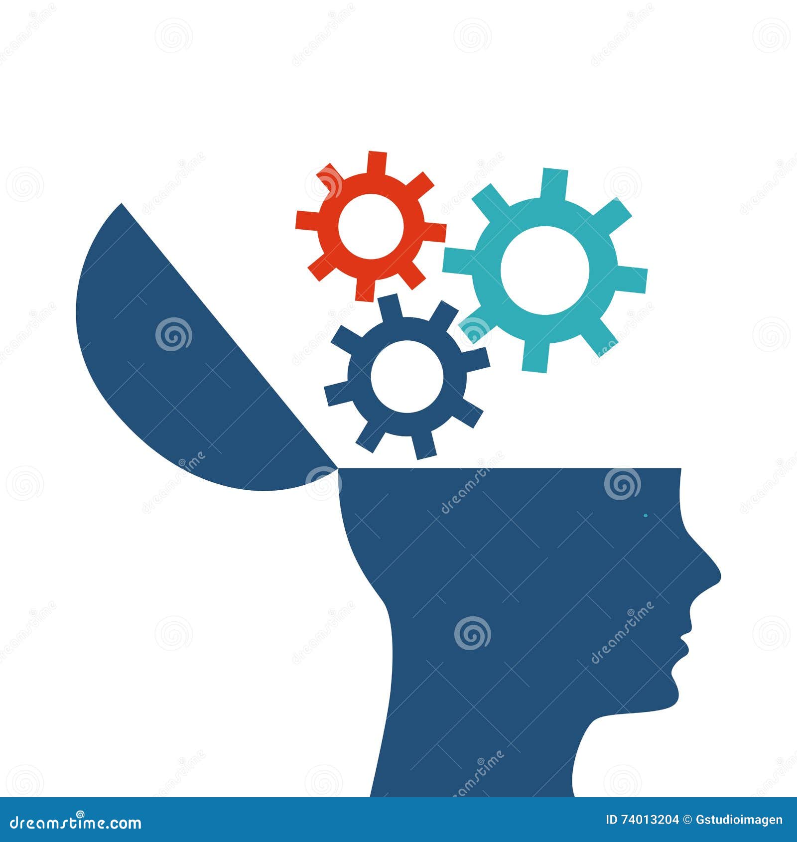 Human Head Design. Creativity and Think Concept. Vector Graphic Stock ...