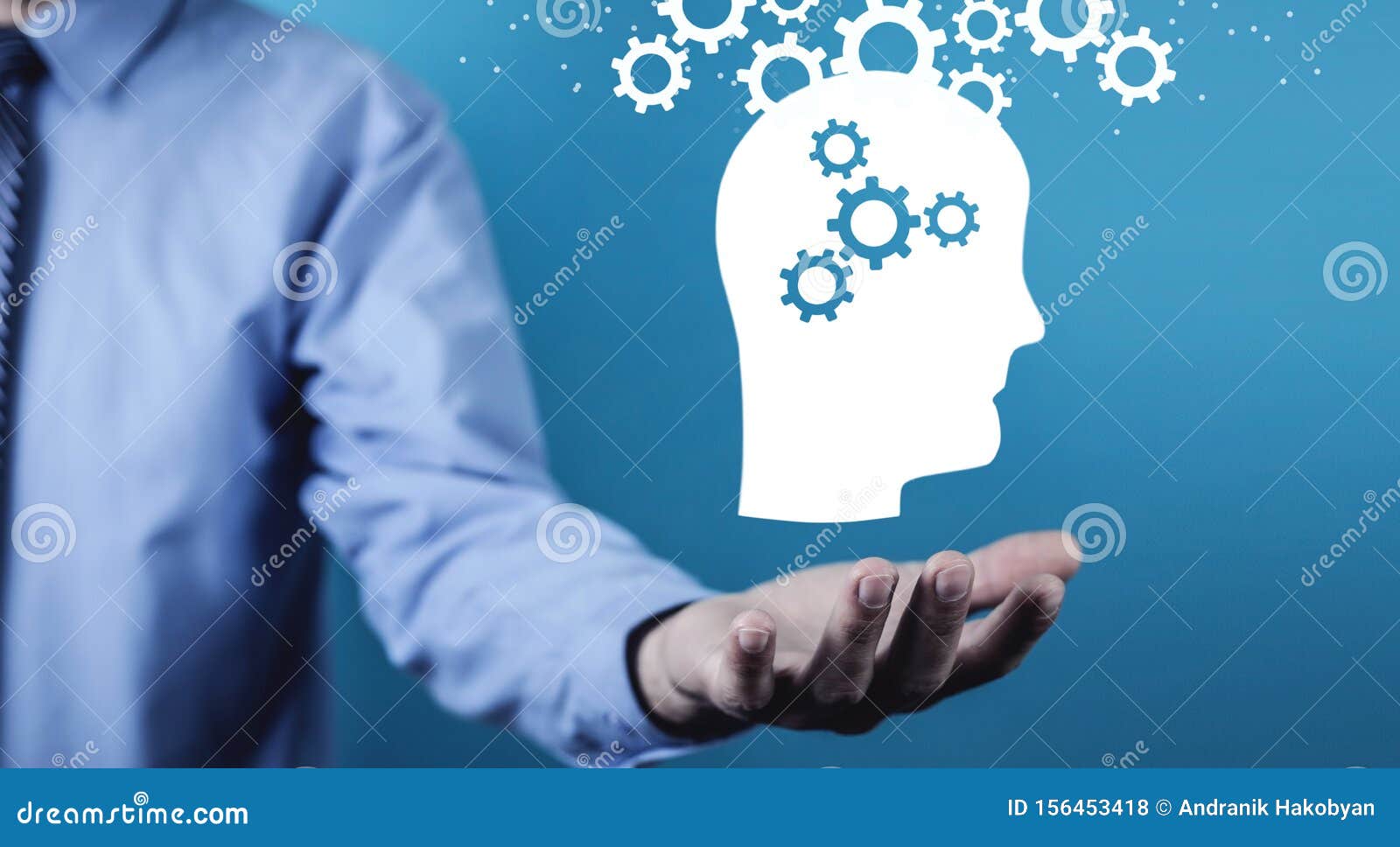Human Head with Gears. Brainstorming, Creative, Idea Stock Photo ...