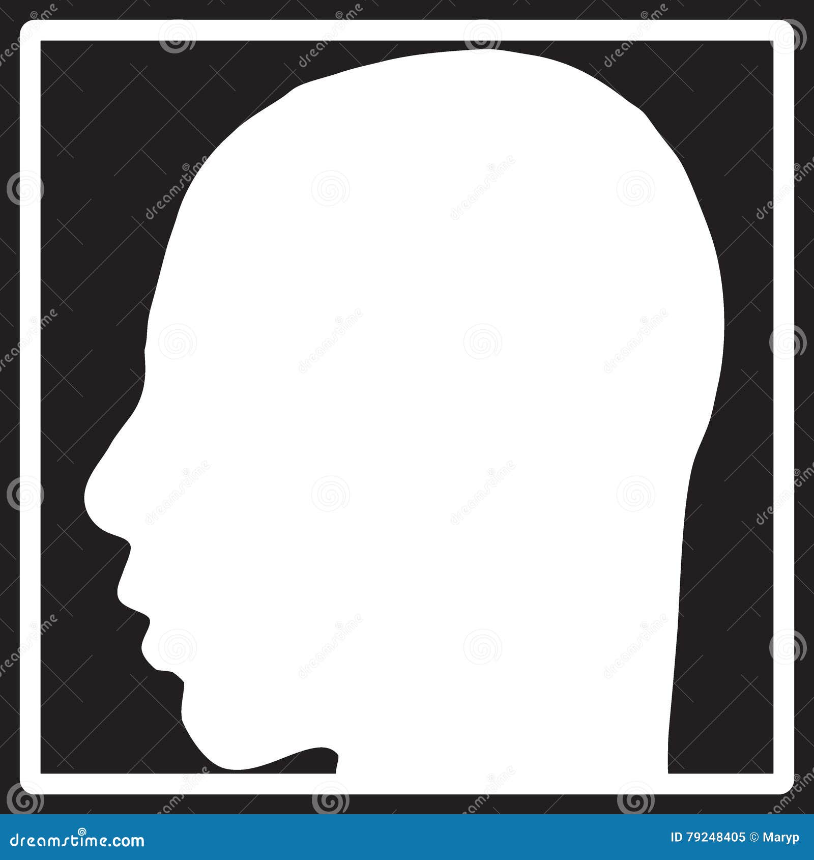 Human head icon stock vector. Illustration of isolated - 79248405
