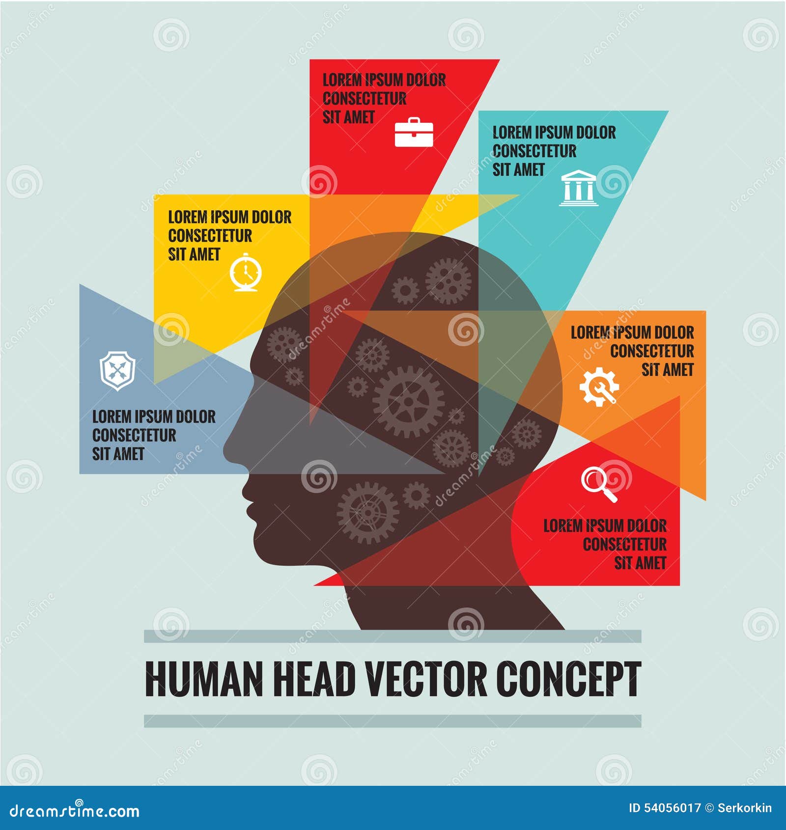 Human Head - Infographic Concept - Creative Vector Scheme. Geometric ...