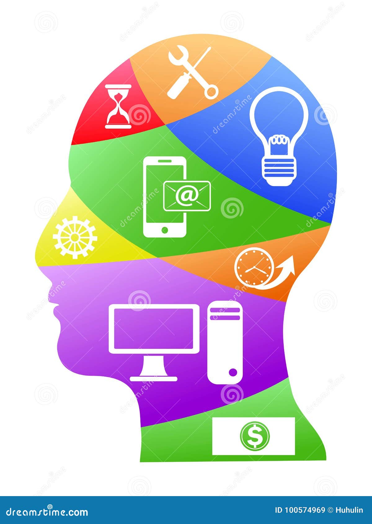Man Head Infographic. Expert Systems. Stock Photo | CartoonDealer.com ...