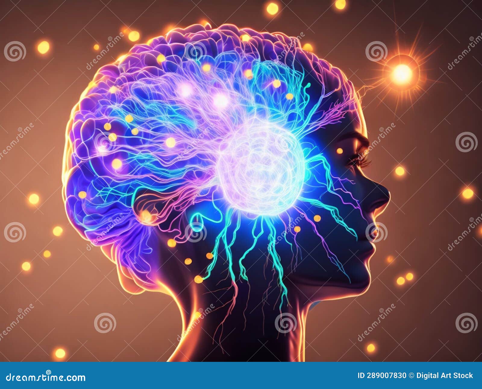 The Human Head, with Its Intricate Network of Neurons, Ignites the Vast ...