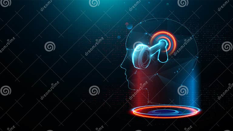 Human Head with Key. Open Head Mind Key Stock Vector - Illustration of ...