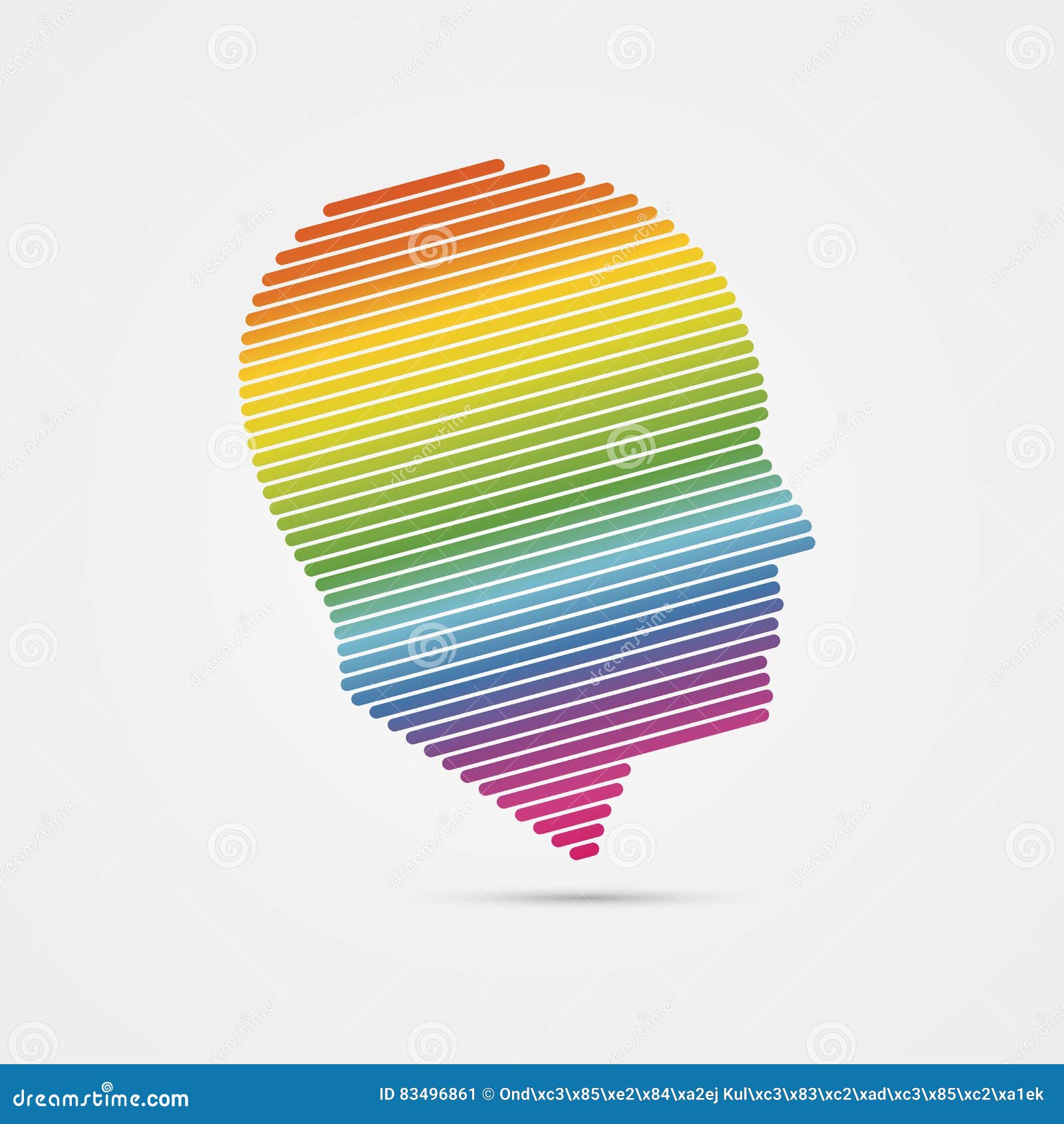 Human Head. Making From Multicolor. Vector | CartoonDealer.com #83496861