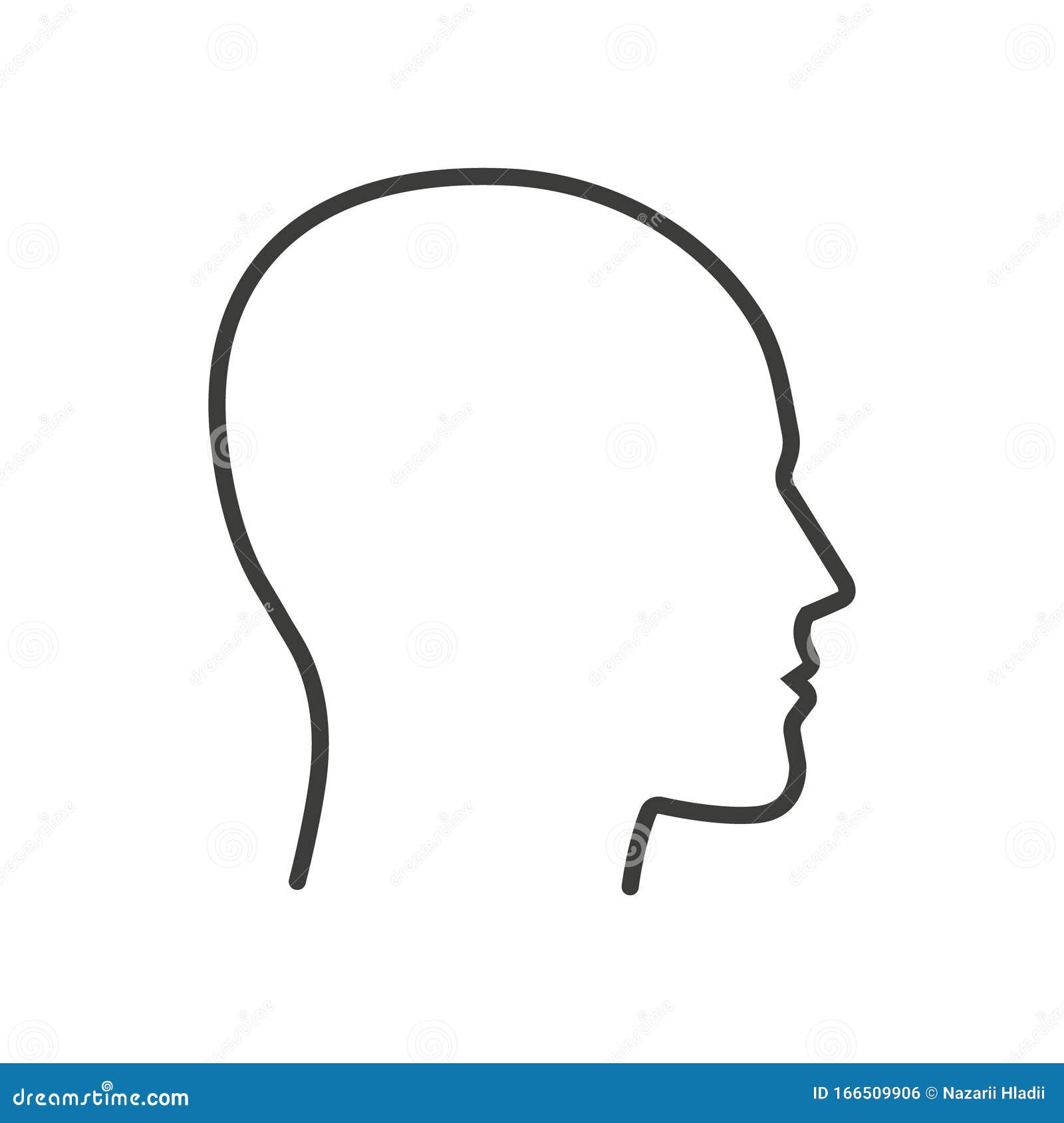 Human Head Outline Clipart
