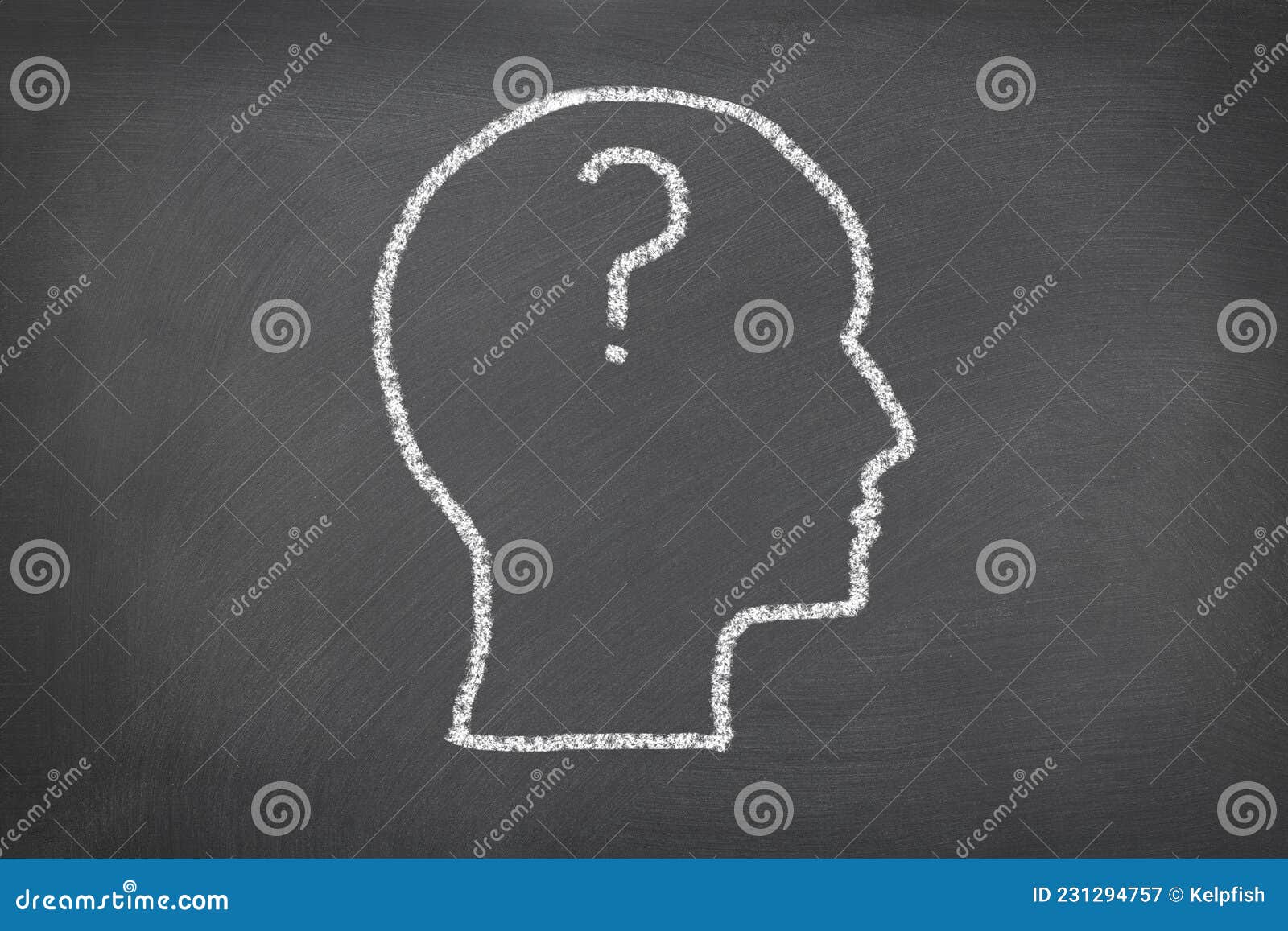 Human Head and Question Mark Stock Image - Image of mark, genius: 231294757