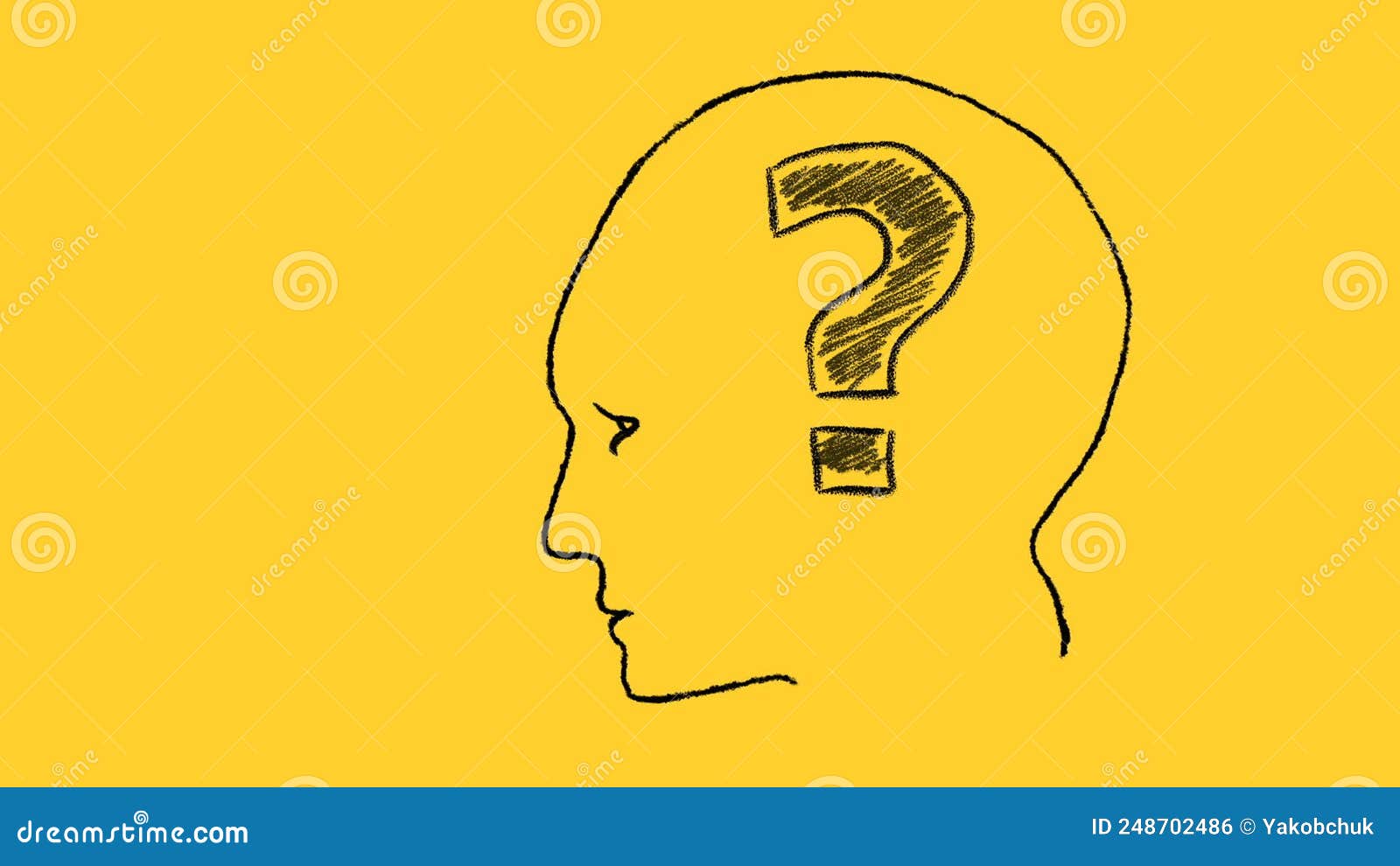 Human Head with Question Mark Stock Footage - Video of reason ...