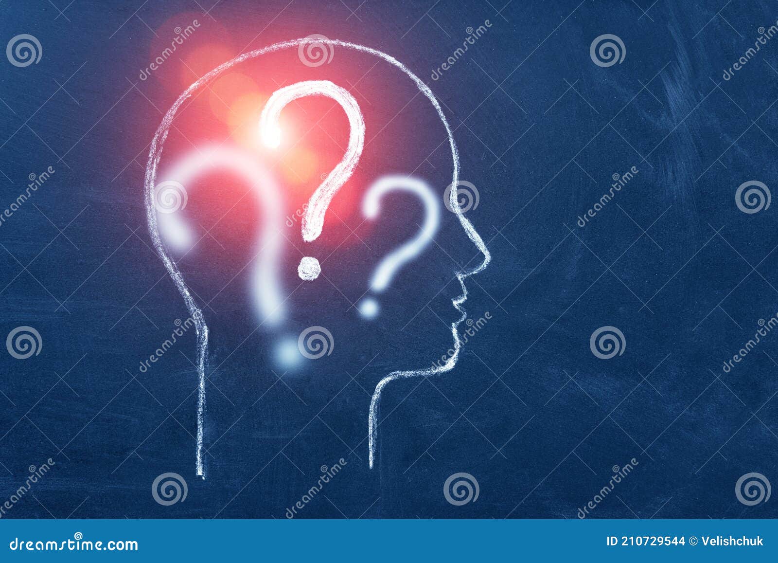 Human Head with Question Mark Symbol. Concept of Education and Choice ...