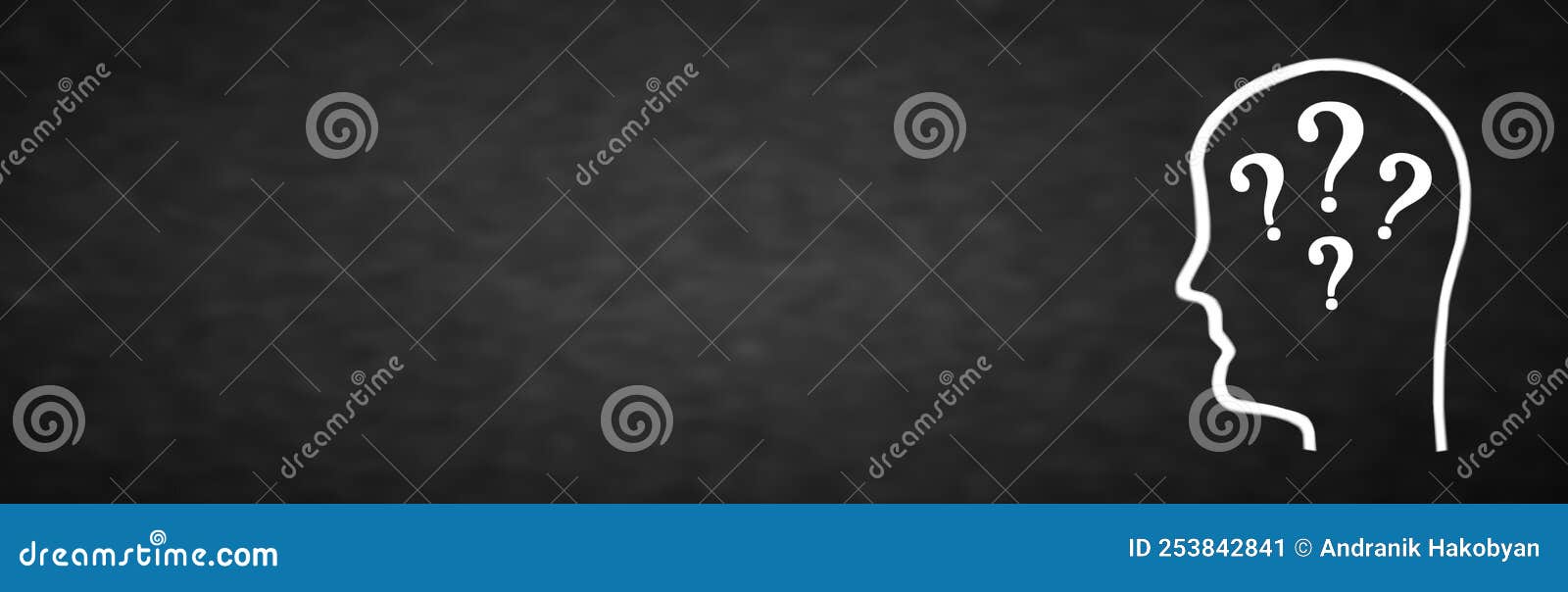 Human Head with a Question Marks. Solving Problem Stock Image - Image ...