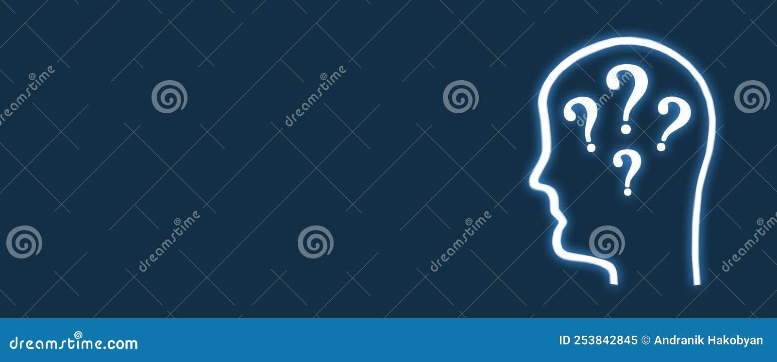 Human Head with a Question Marks. Solving Problem Stock Image - Image ...