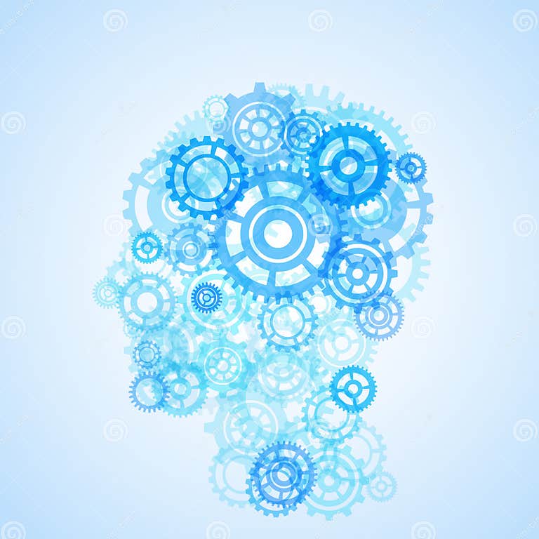 Human Head Shape Model Creative Illustration Stock Vector ...