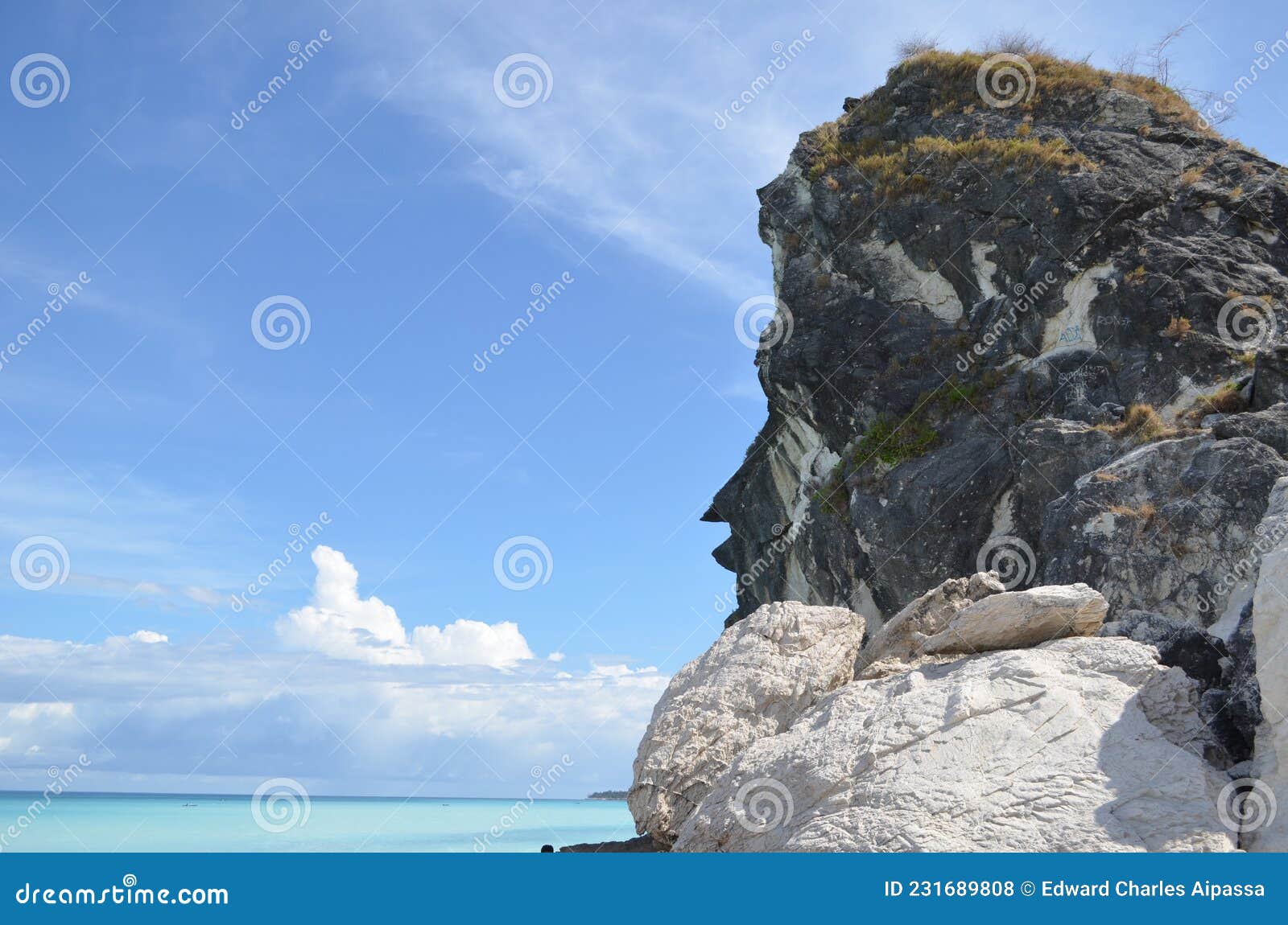 Human head shaped stone stock photo. Image of mountain - 231689808